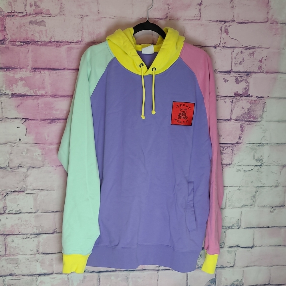 Teddy Fresh Colorblock Embroidered Chest Thick Knit H… - Gem